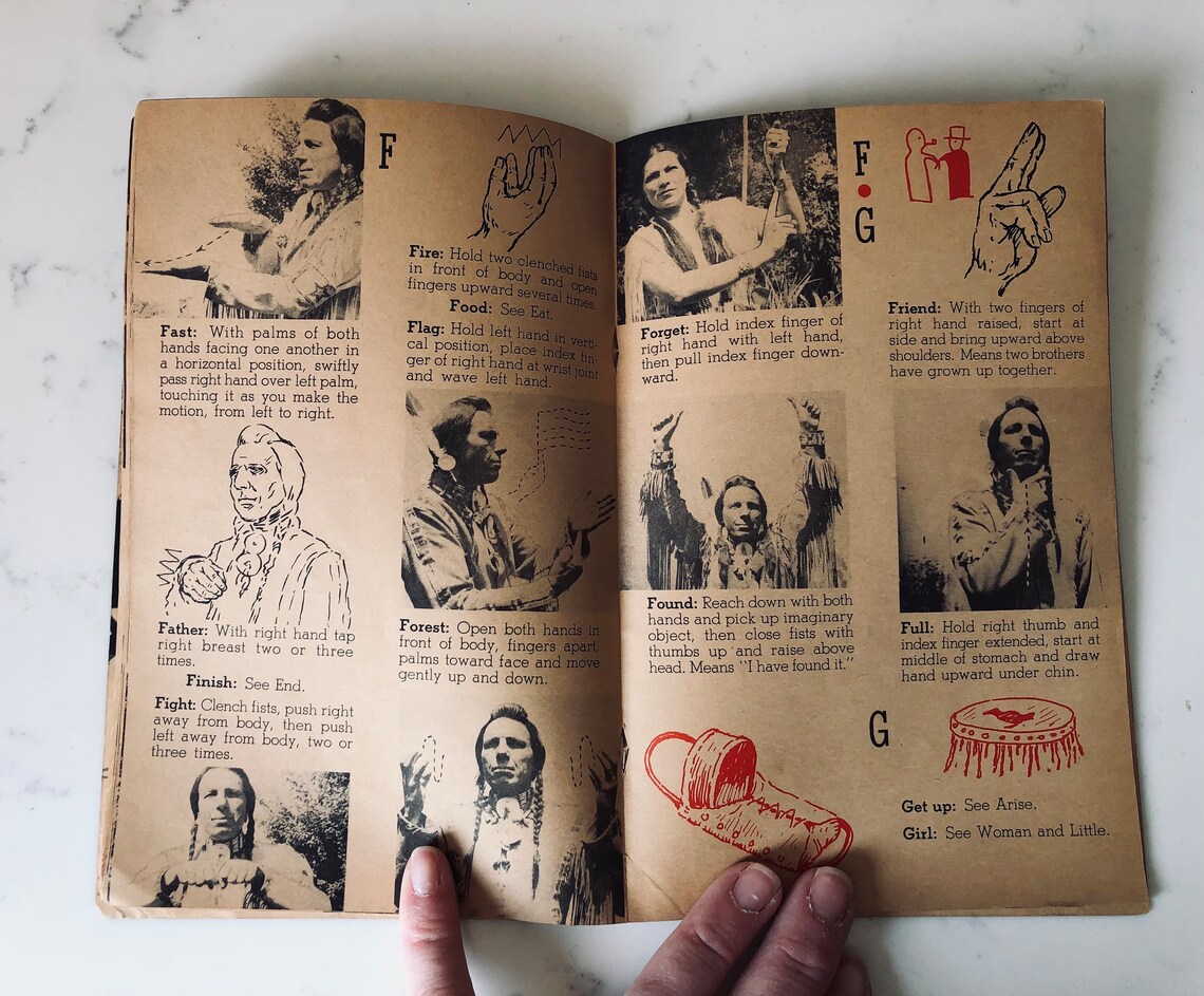 HOW Indian Sign Talk in Pictures by Iron Eyes Cody Assisted by Ye-was ...