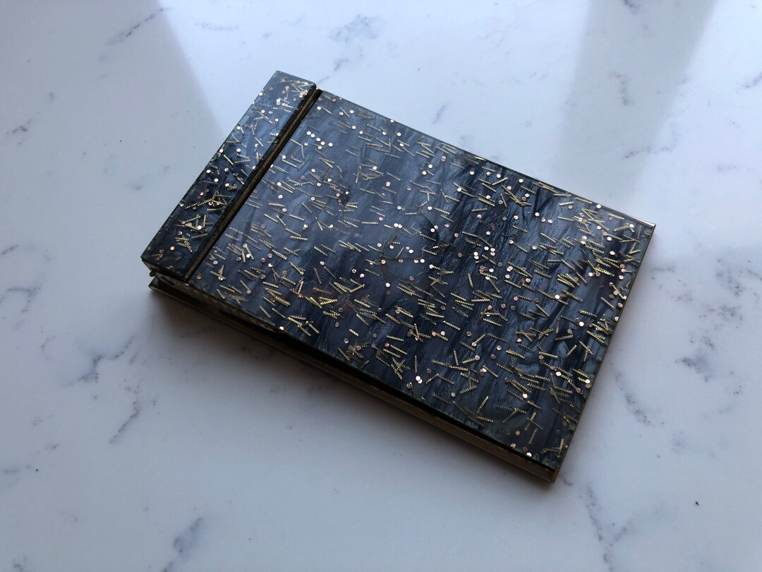 Park Sherman MCM Desk Decor, Notepad Paper Holder, Black and Gold Desk ...