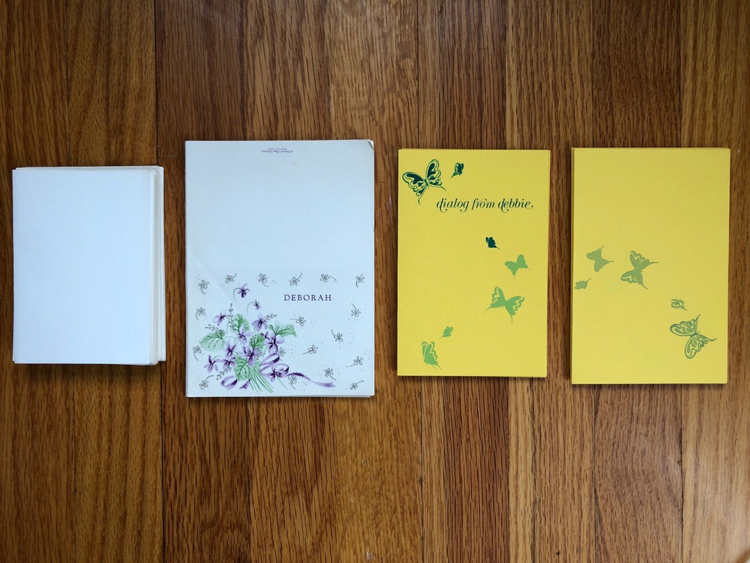 Vintage "debbie" Stationary Collection, 1968 Royal Name Notes "dialog ...