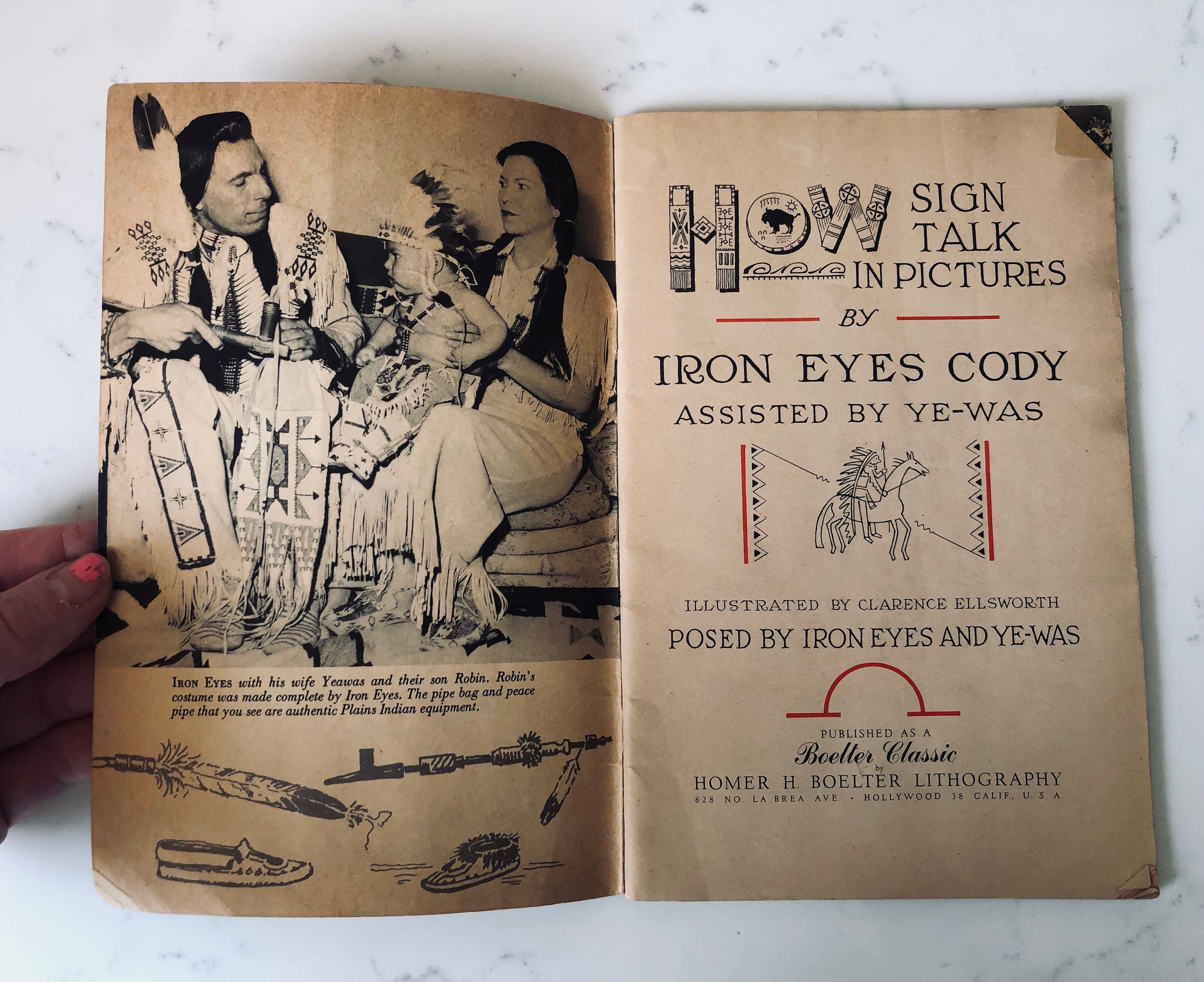 HOW Indian Sign Talk in Pictures by Iron Eyes Cody Assisted by Ye-was ...