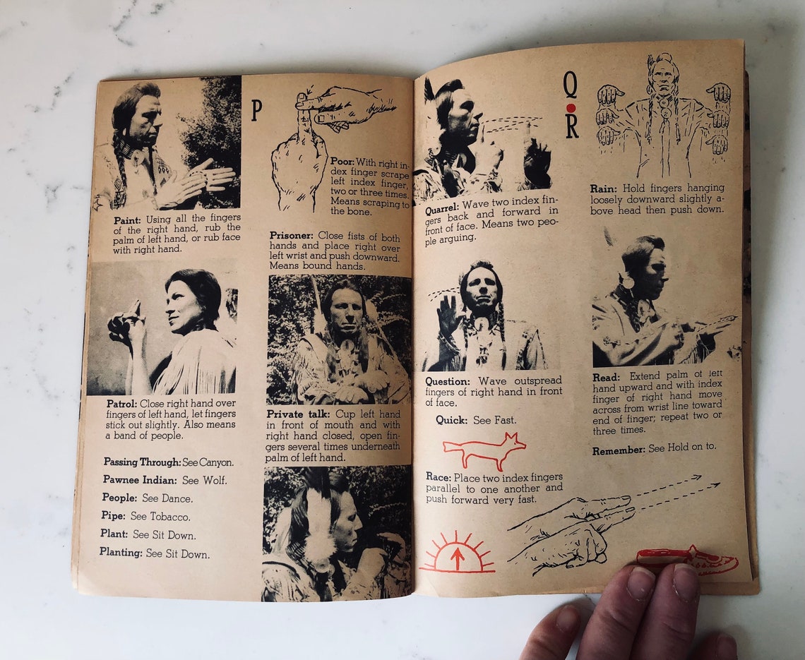 HOW Indian Sign Talk in Pictures by Iron Eyes Cody Assisted by Ye-was ...
