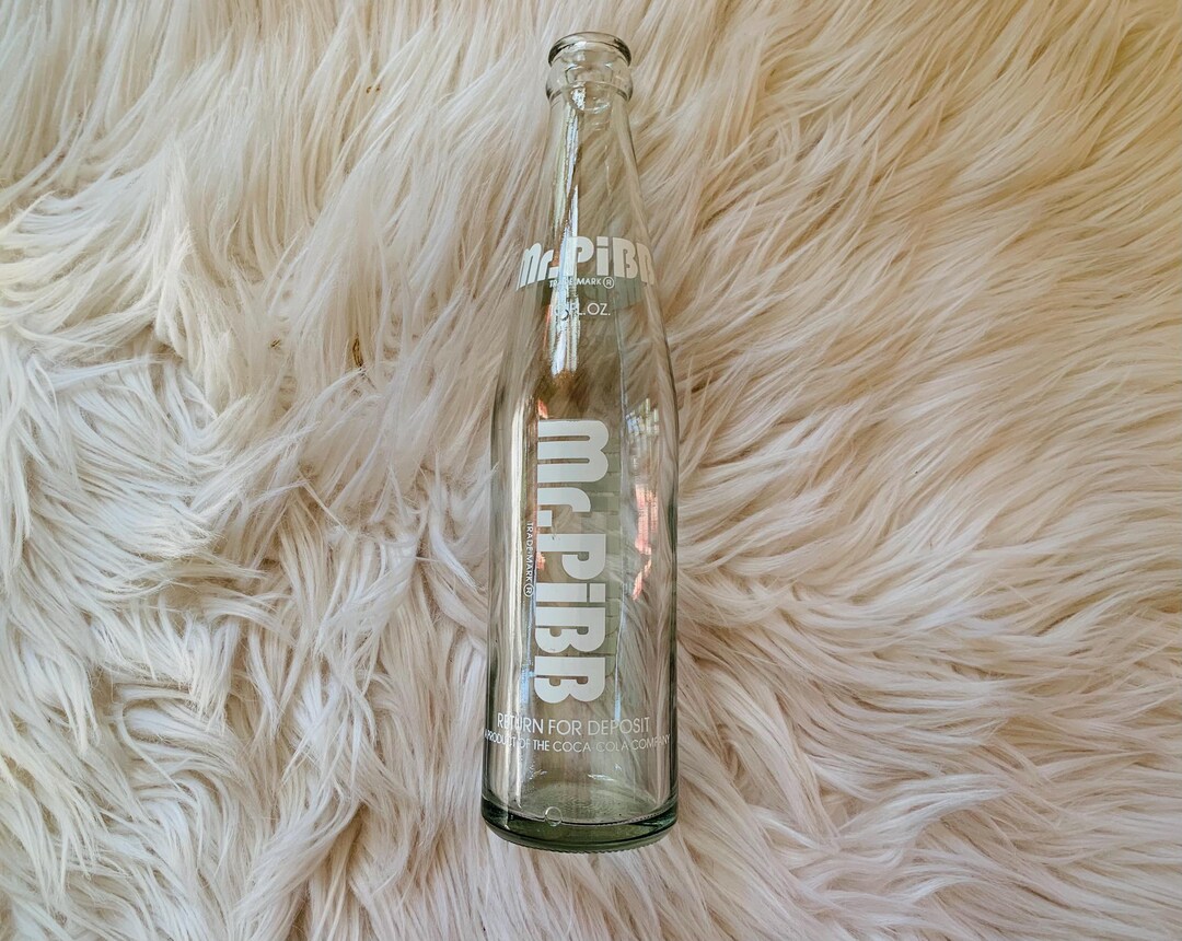 Mr Pibb Soda Bottles 1970's, White Vintage Pop Bottles, Vintage Glass ...