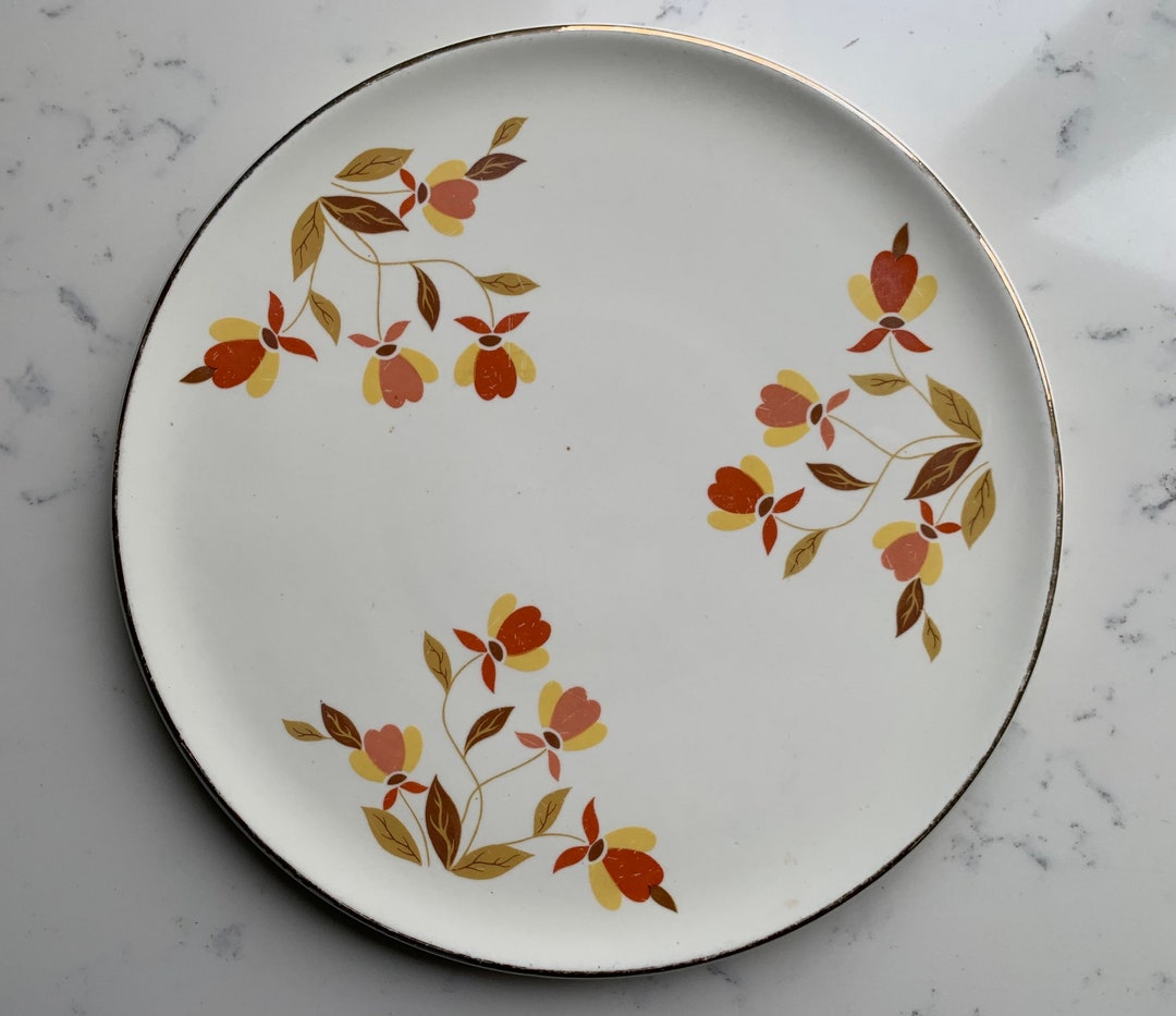 Autumn Leaf by Mary Dunbar 9 1/2 Cake Plate Superior Hall China Jewel ...