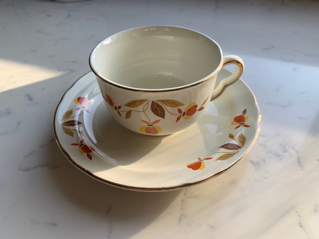 Autumn Leaf by Mary Dunbar Tea/coffee Cup and Saucer, Superior Hall ...