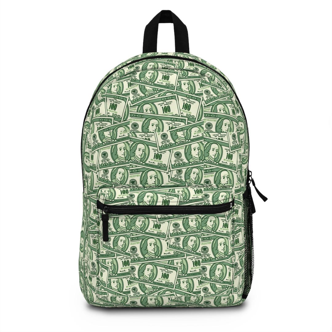 Money-print Backpack | Stylish and Fun School Bag, Trendy Teen ...