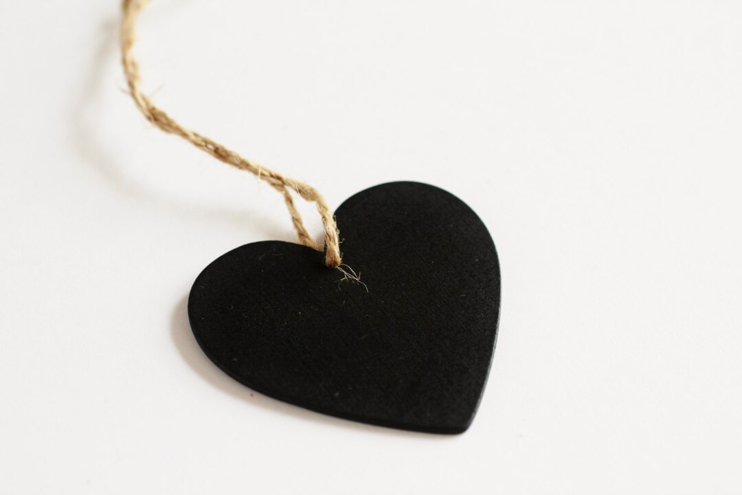 25 Small Heart Blackboard Tags 6.5cm X 6cm Labels - Etsy