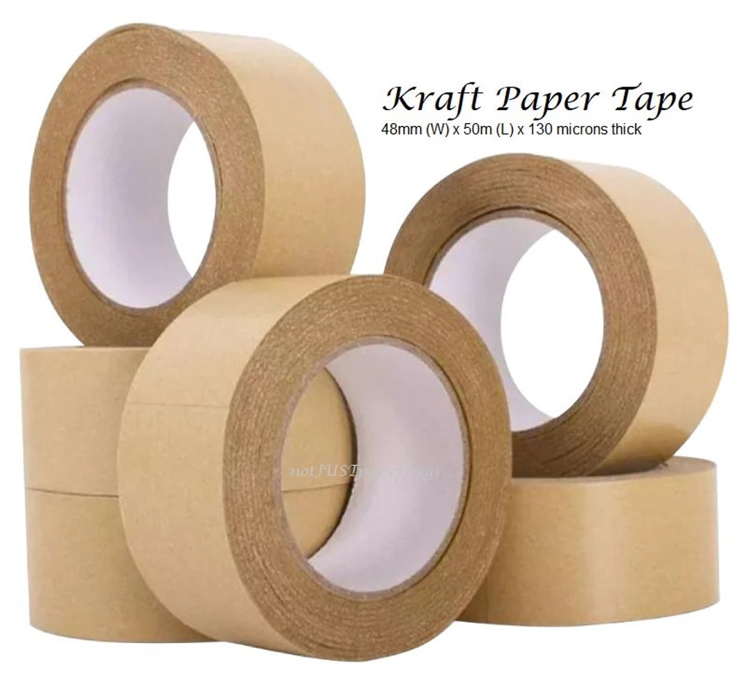 Adhesive Paper Tape | Natural Kraft | 48mmx50m | Packaging | Picture ...