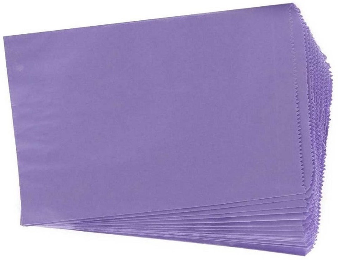 10 Solid Colour Flat Paper Bags Purple 6x9 Favours Etsy Australia