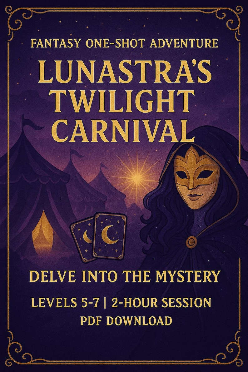 LUNASTRA'S TWILIGHT CARNIVAL Fantasy 5E One-shot Adventure - Etsy