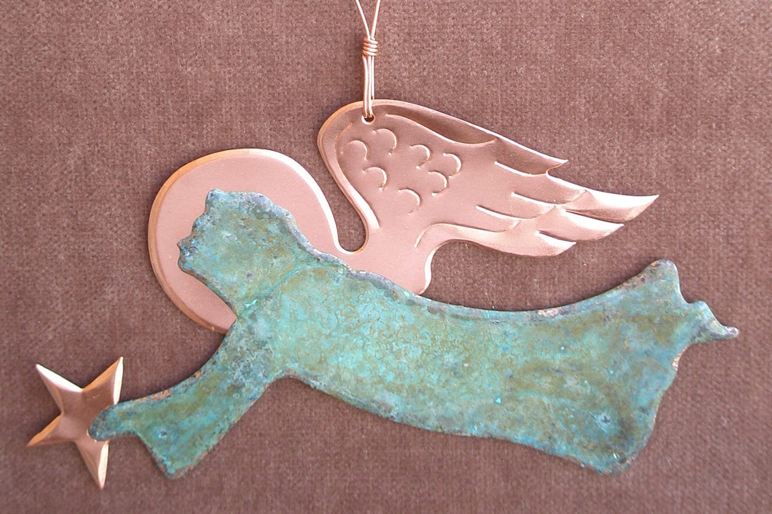 ANGEL Copper Verdigris Ornament Handcrafted in the Copper State arizona ...