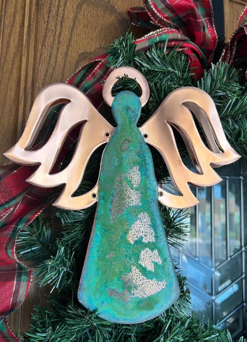 ANGEL TREE Topper 2-sided Copper Verdigris Christmas Tree Topper ...