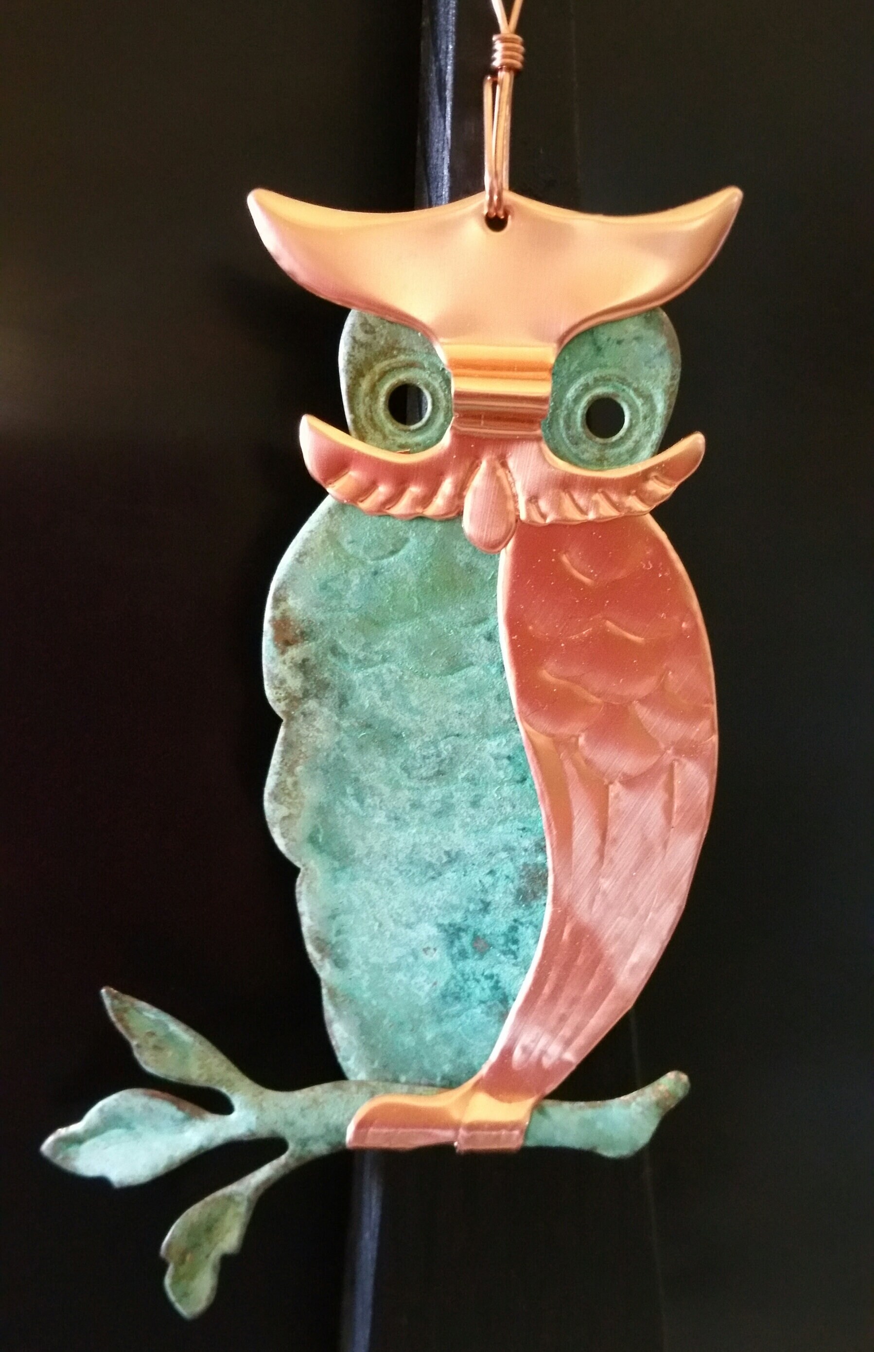 OWL Copper Verdigris Ornament Handcrafted in The Copper | Etsy