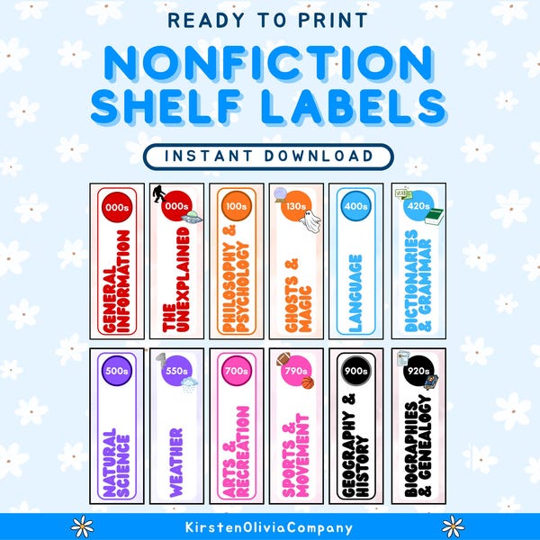 Shelf Labels - Etsy