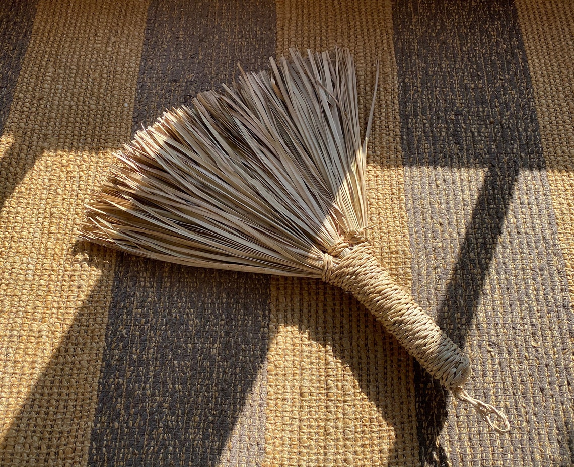 Moroccan straw hand broom | Etsy