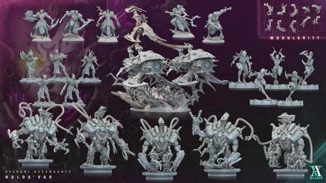 STL 3D Pack Sci-fi Sylvari Ascendants Nulda Var | Dnd, Tabletop, RPG ...