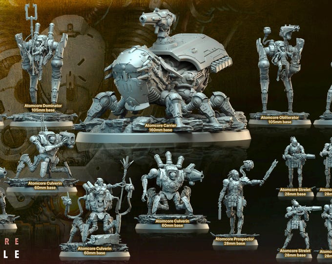 STL 3D Pack Archvillain Sci-fi Atomcore Maniple| Dnd, Tabletop, RPG ...