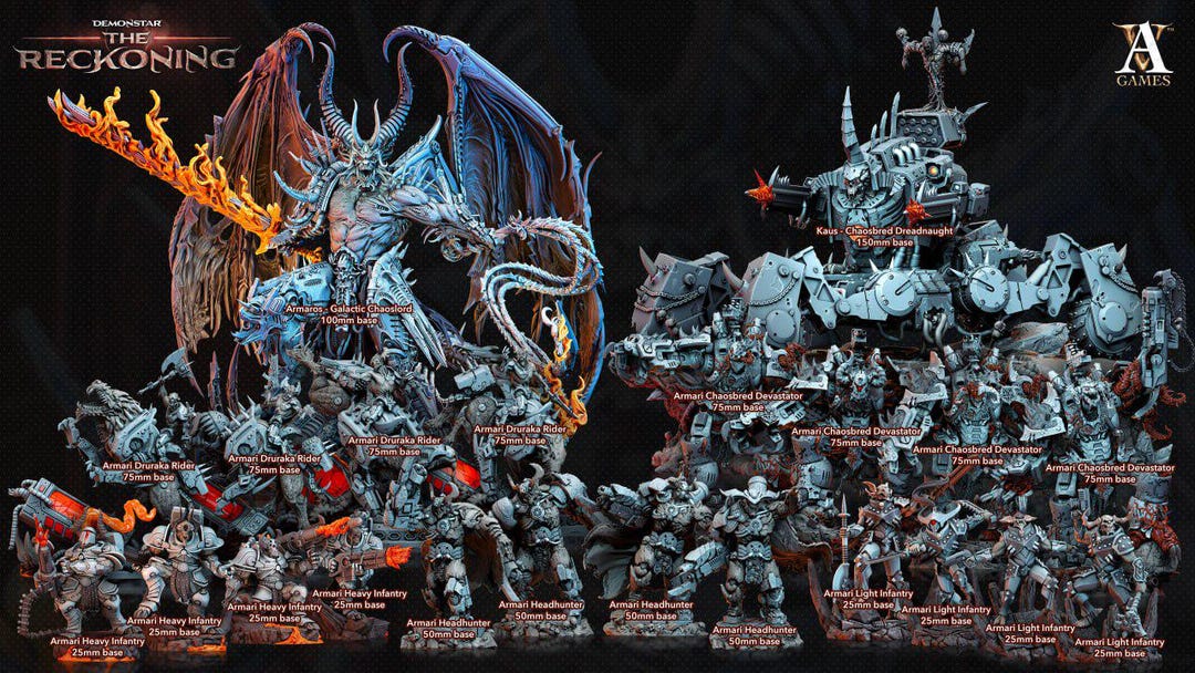 STL 3D Pack Sci-fi Demonstar the Reckoning| Dnd, Tabletop, RPG, Path ...