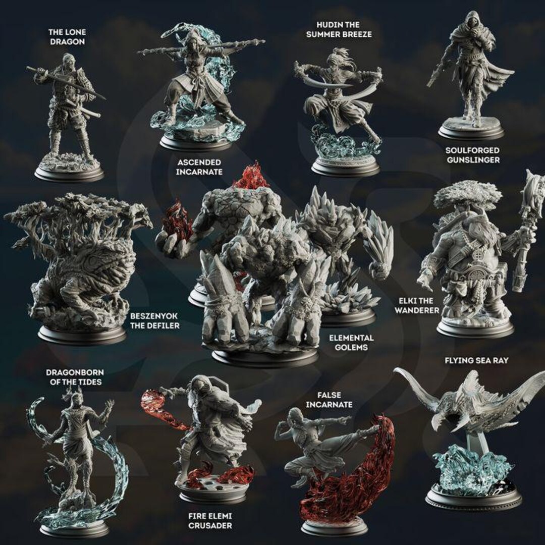 STL 3D Pack DM Stash War of the Elements| Dnd, Tabletop, RPG, Path ...