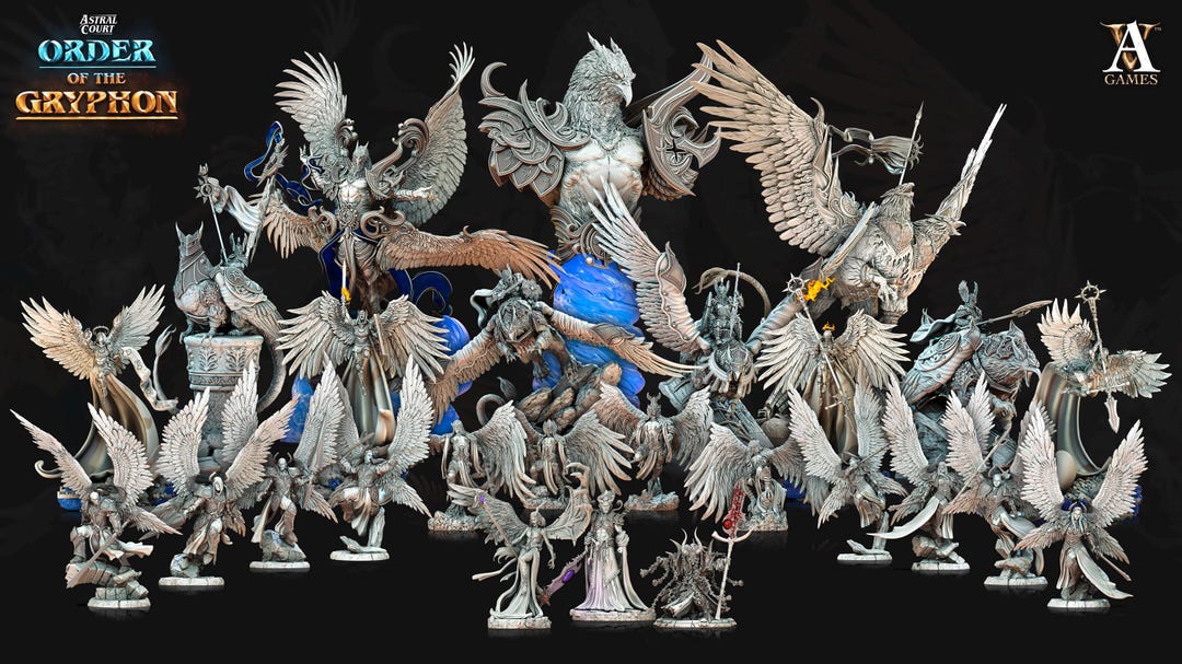 STL 3D Pack Archvillain Games Fantasy Astral Court Order of the Gryphon ...