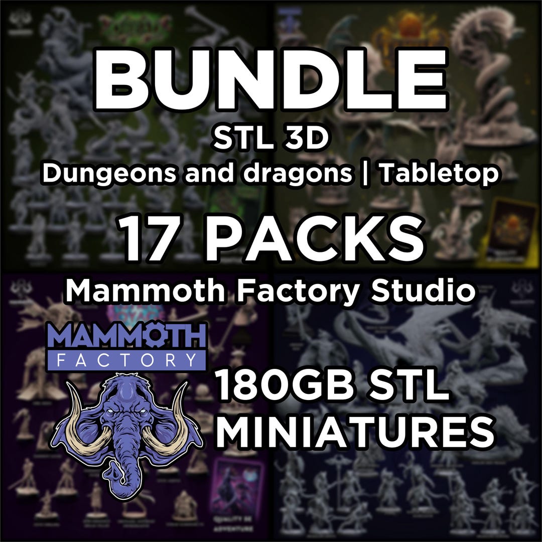 STL 3D BUNDLE Mammoth Factory 17 Packs | Dnd, Tabletop, RPG, Path ...