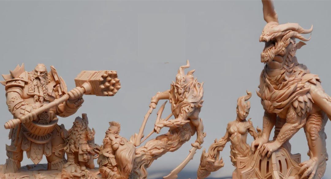STL 3D Pack Games Fantasy Magma Lords| Dnd, Tabletop, RPG, Path Finder ...