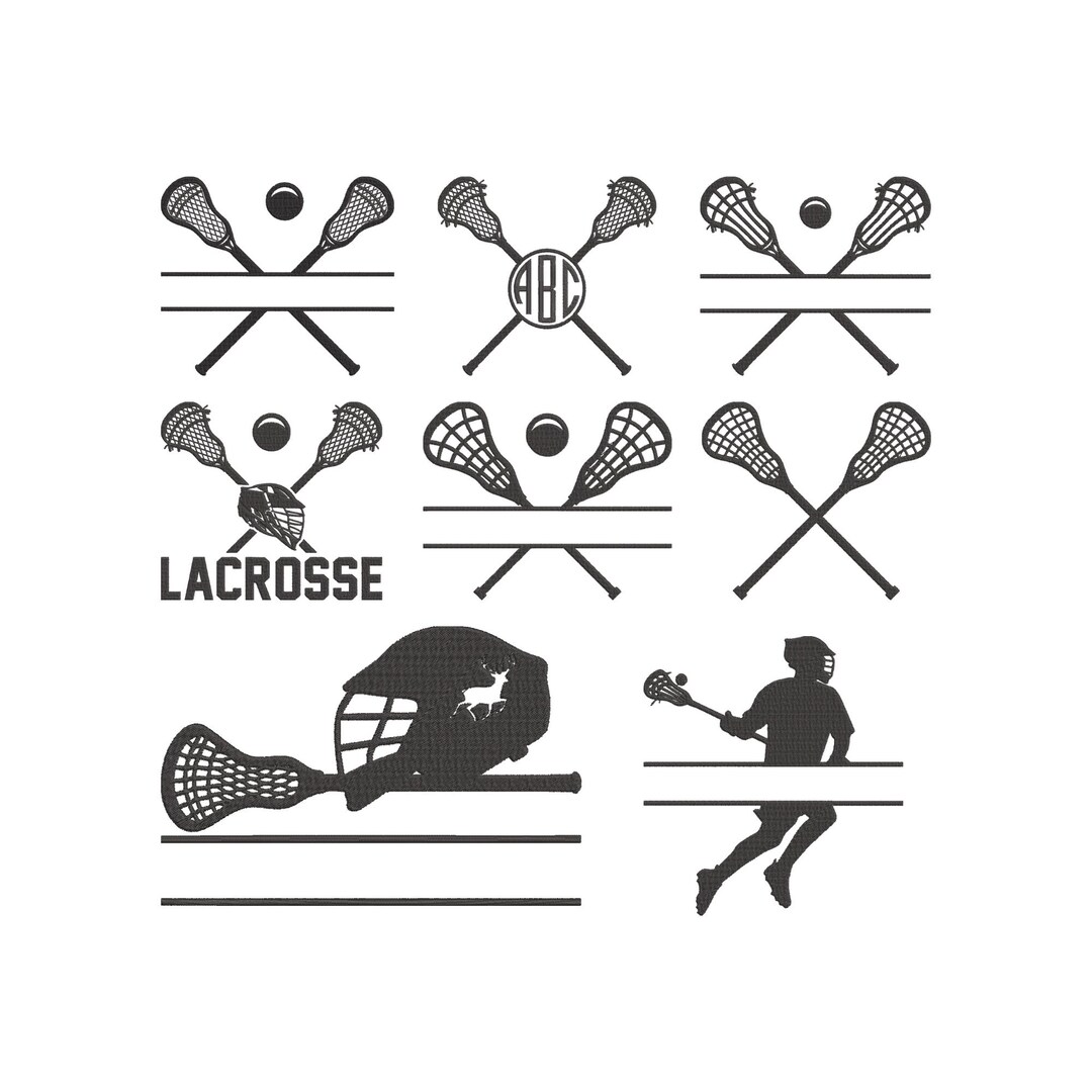 Lacrosse Logo Machine Embroidery Design, Lacrosse Embroidery File , 8 ...