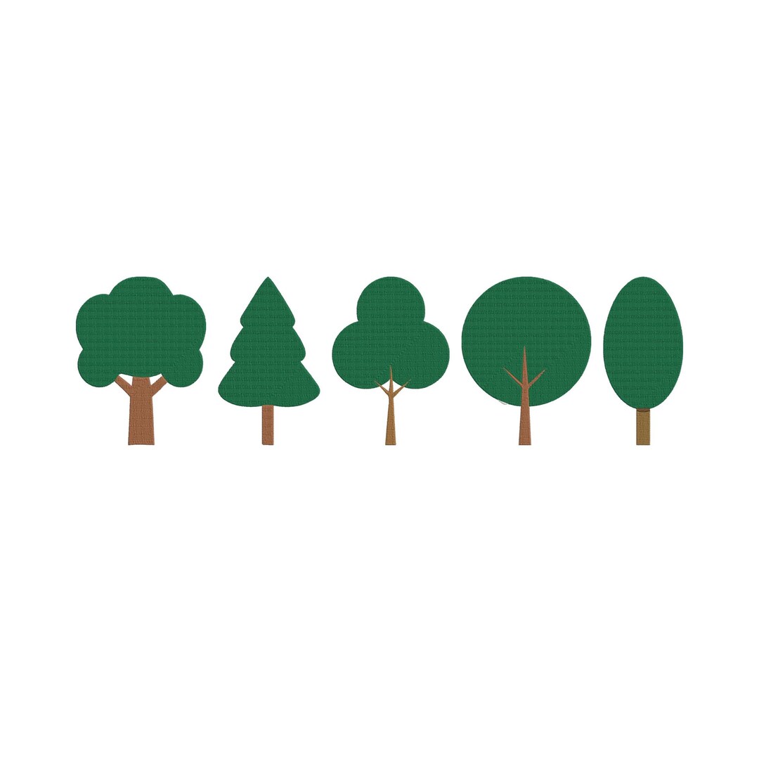 Tree Simple Forest Embroidery Design, Simple Forest Tree Stitch Machine ...
