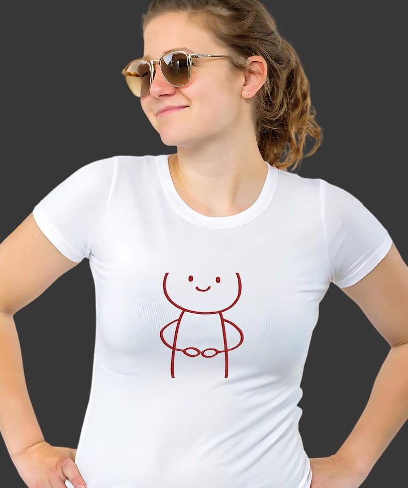 Stick Figure Character Embroidery Design Bundle, Minimalist People ...