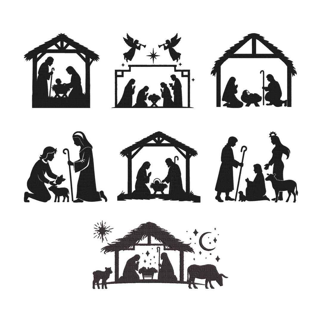 Nativity Embroidery Design, Jesus Stitch File, Christian Embroidery ...