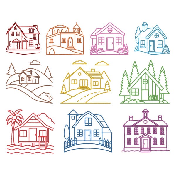 House Embroidery - Etsy
