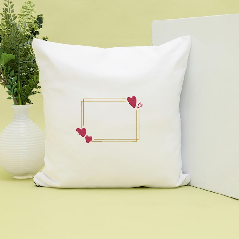 Valentine Heart Frame Embroidery Design, Love Border Romantic Machine Embroidery File, 10 Design ...