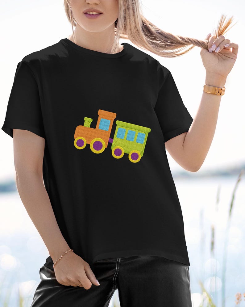 Cartoon Train Embroidery Files, Toy Train Design , Nine Sizes , Instant ...