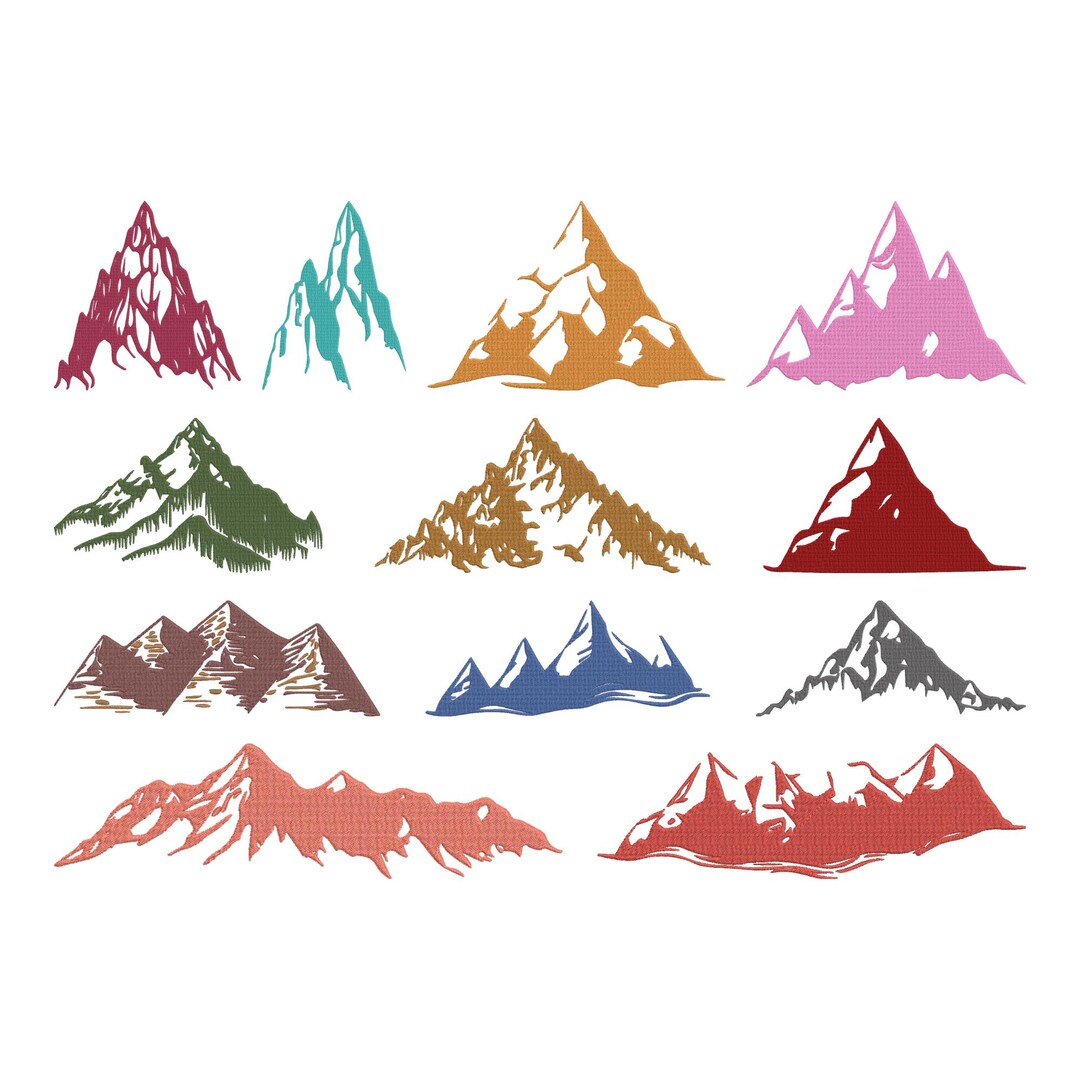 Mountain Nature Landscape Embroidery Design, Nature Landscape Machine ...