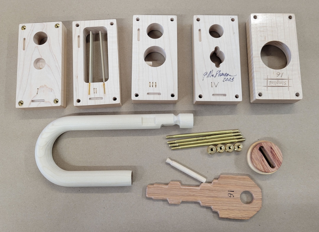 Wooden Warded Padlock, Take Apart, Maple, Item 16 - Etsy