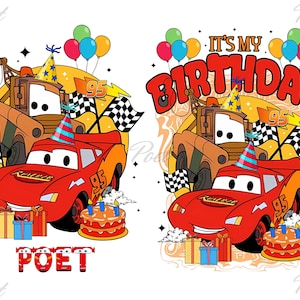 Personalized Cars Birthday PNG: Custom Name Digital Download - Etsy