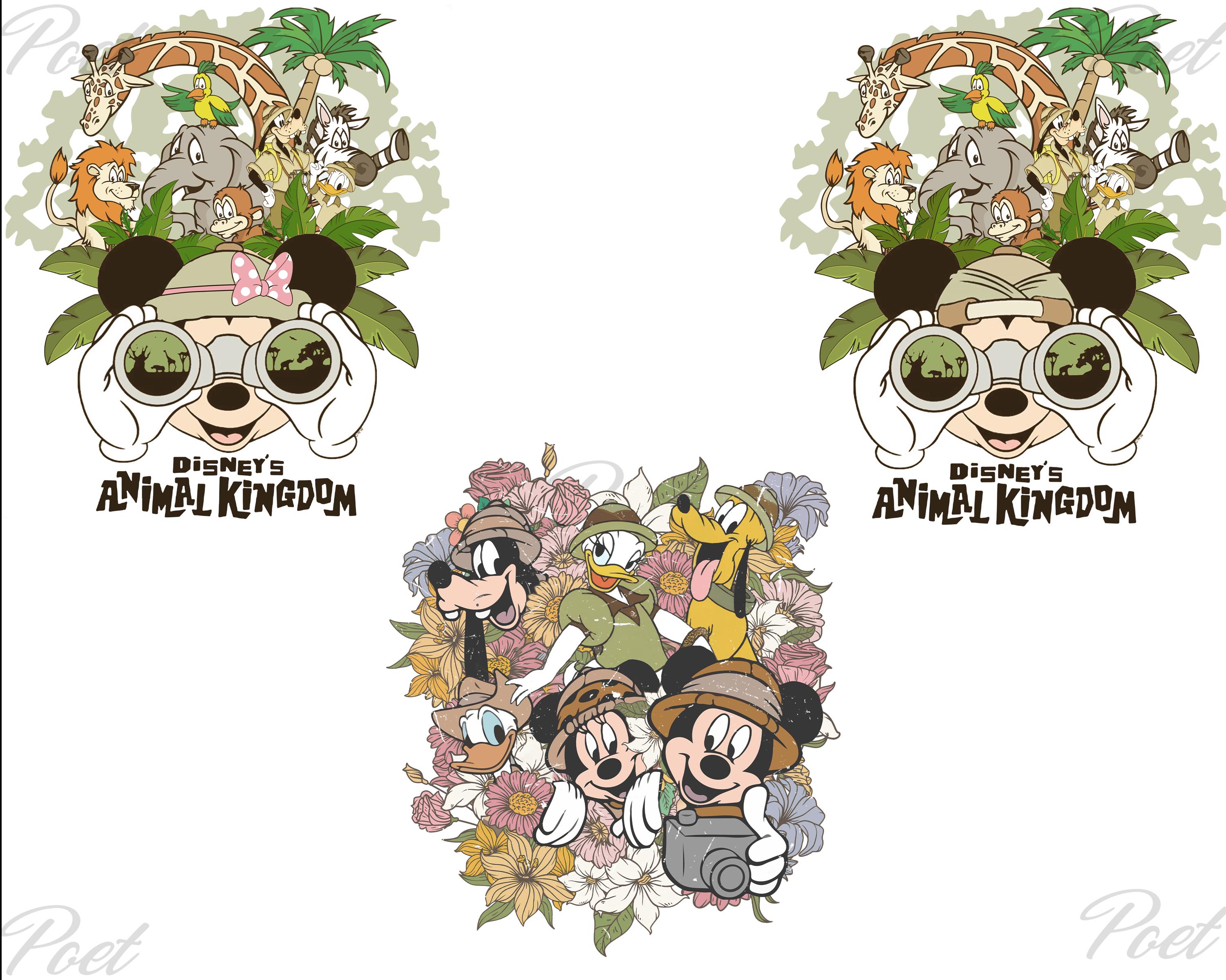 Animal Kingdom Mickey and Minnie Mouse PNG Bundle (digital Download) - Etsy