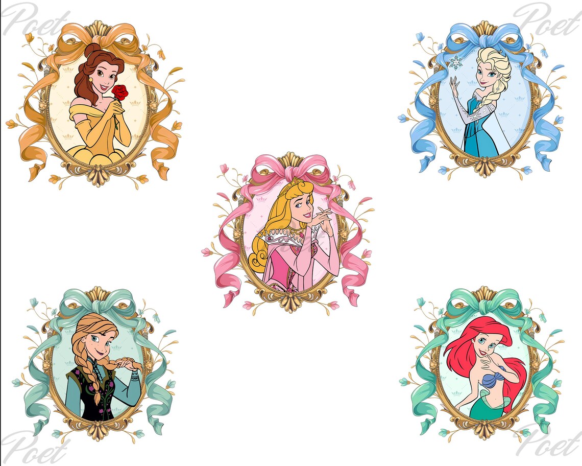 Princess PNG Clipart: Birthday Party Decorations (digital Download - Etsy