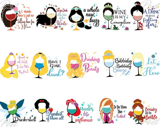 Princess Name PNG Clipart: Cartoon Princesses, Birthday Sublimation ...