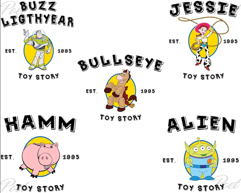 Toy Story Characters Png, Buzz, Woody, Jessie, Aliens, Slinky, Bullseye ...