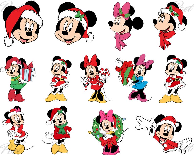 Minnie Mouse Christmas Png, Svg, Digital Download Png - Etsy