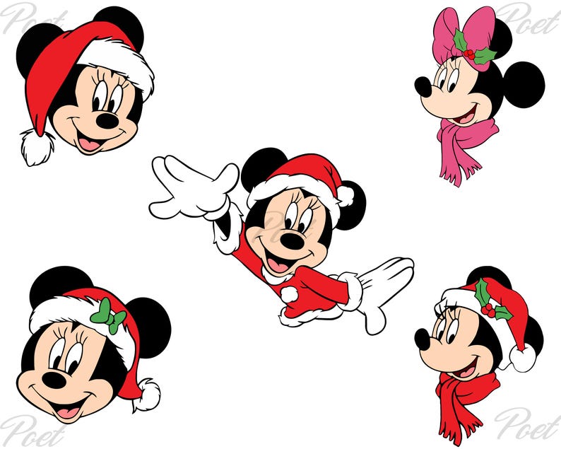 Minnie Mouse Christmas Png, Svg, Digital Download Png - Etsy