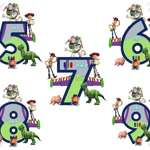 Toy Story Birthday Numbers PNG (digital Download) - Etsy