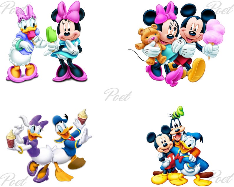 Mickey and Minnie Mouse Friends Characters Png, Mickey Mouse Png ...