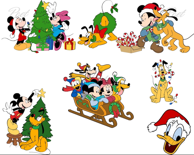Mickey and Minnie Mouse Friends PNG SVG: Digital Download - Etsy