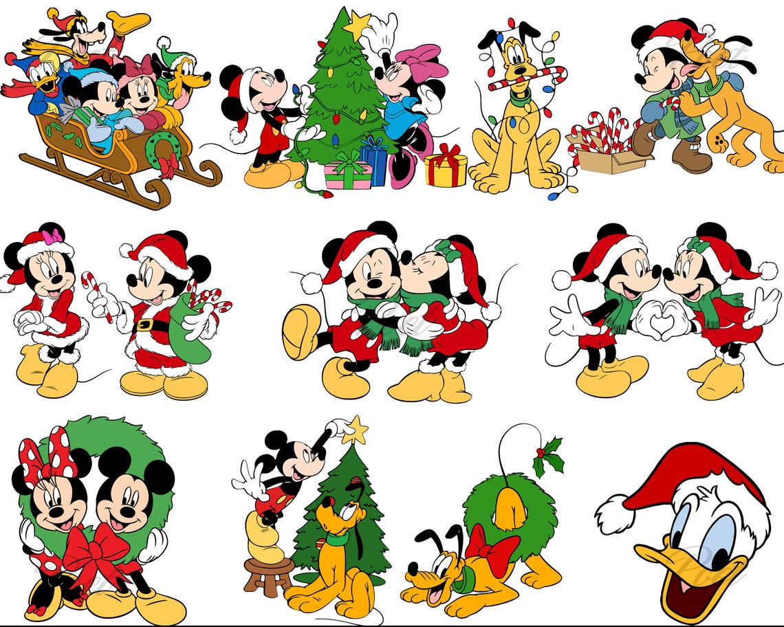 Mickey and Minnie Mouse Friends PNG SVG: Digital Download - Etsy