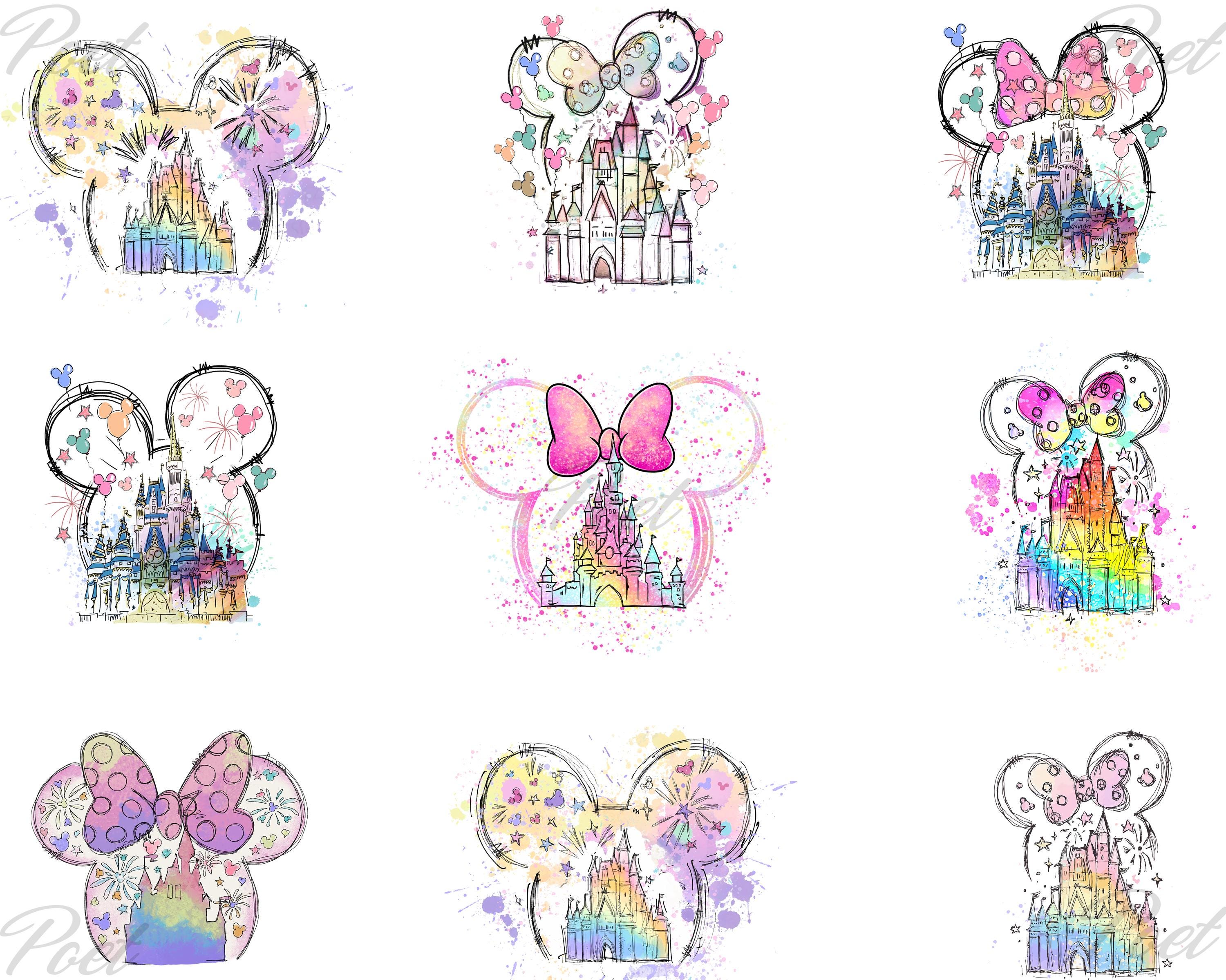 Mouse Ears Magical Kingdom Png, Mouse Ear Castle Png, Colorful Castle ...