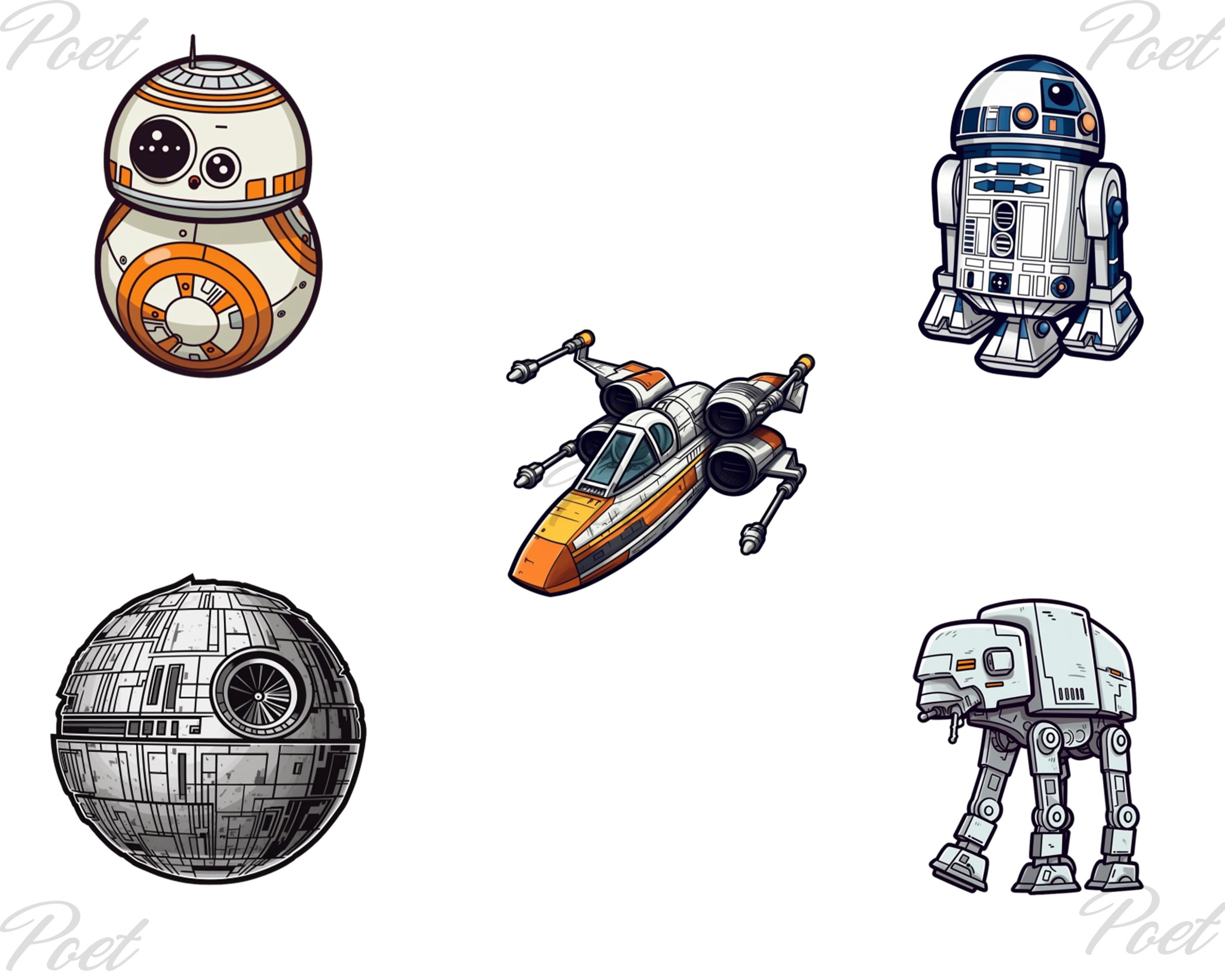 Star Wars PNG Bundle: Characters for Cricut, Silhouette (digital ...