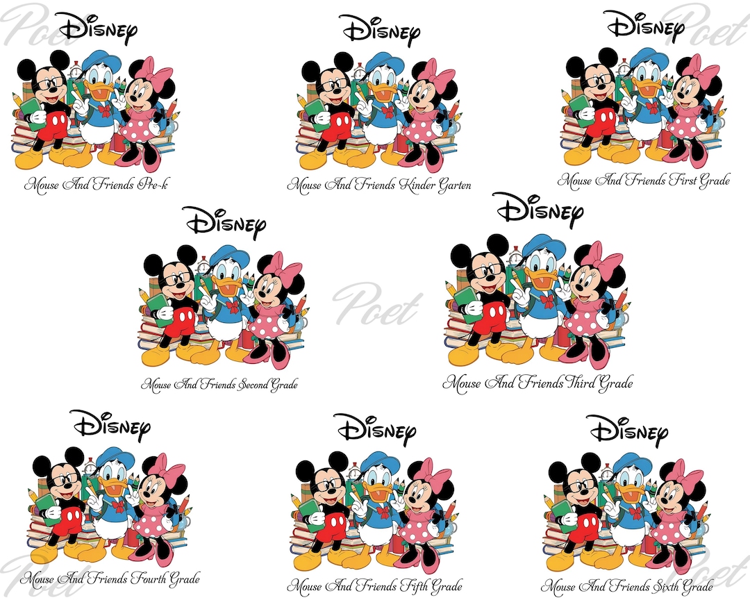 Mickey Mouse and Friends Grades PNG, Digital Download - Etsy