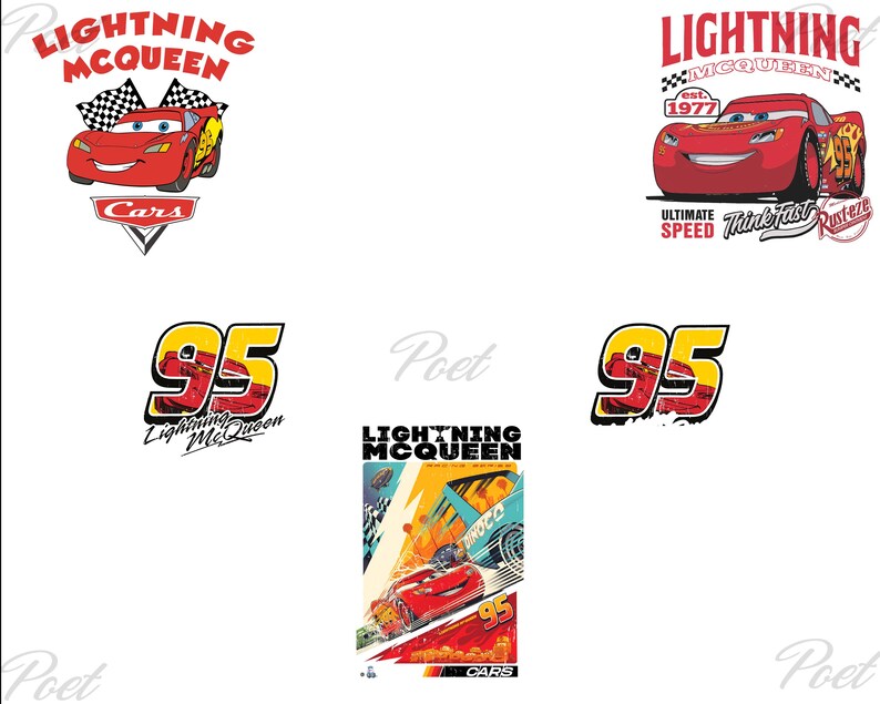 Lightning Mcqueen Clipart PNG: Cars Cartoon (digital Download) - Etsy