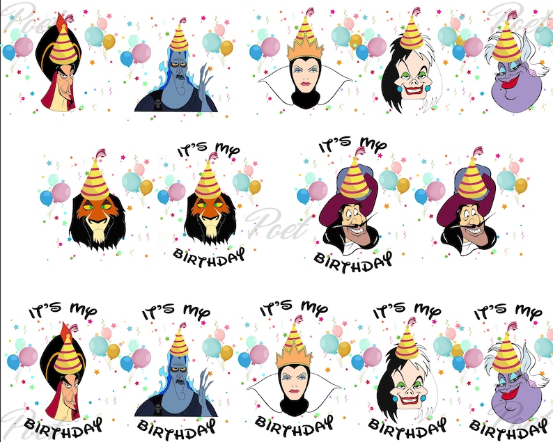 Villain Birthday PNG: Halloween Family Trip, Maleficent & Evil Queen ...